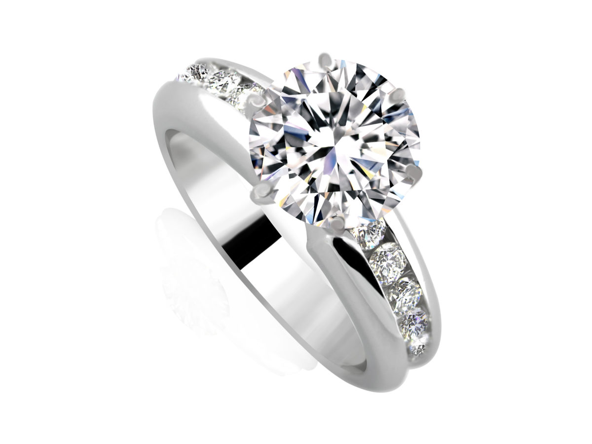 4 Stone Channel Set Ring - Sarkisians Jewelry
