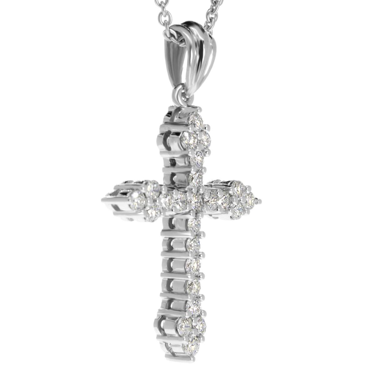 Mini Vintage Diamond Cross Necklace Pendant 0.66 Carats - Sarkisians ...