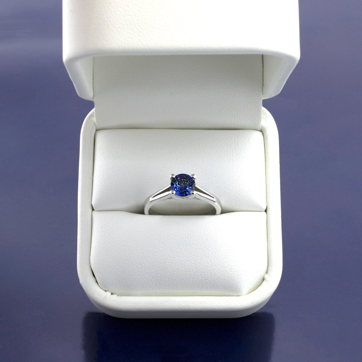 Round Solitaire Sapphire Ring - Sarkisians Jewelry