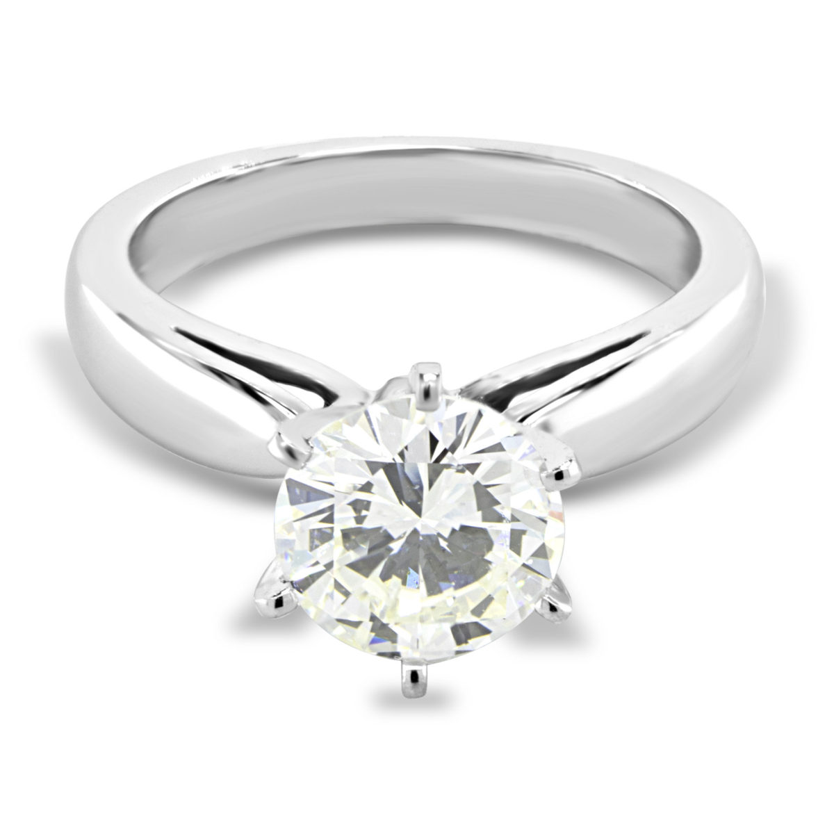 6-Prong Reverse Taper Solitaire Ring - Sarkisians Jewelry